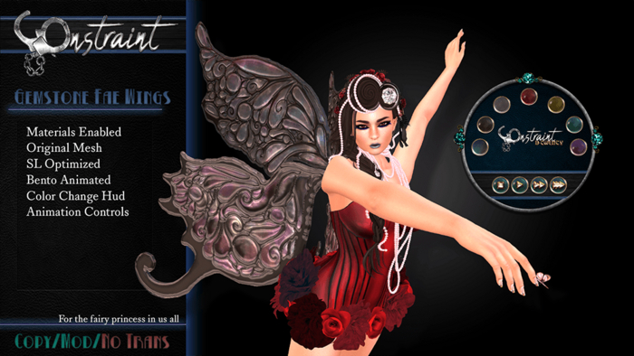 Second Life Marketplace - [CON] Gemstone Fae Wings - Fatpack Box